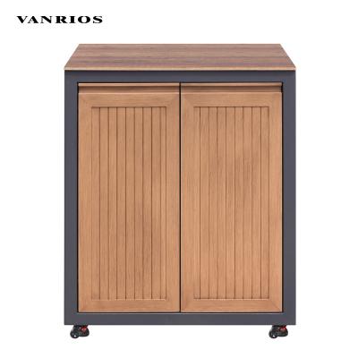 China Premium Modular Outdoor Kitchen Cabinet With 90 Degree Corner Unit And Aviation Grade Aluminum Frame for sale