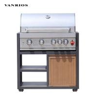 China Premium Modular Outdoor Kitchen Cabinet With 90 Degree Corner Unit And Aviation Grade Aluminum Frame for sale