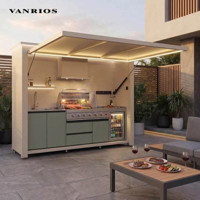 China IP67 Aluminum Outdoor Kitchen BBQ Pod Hydraulic Canopy LED Lighting System for sale
