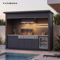 China Manual Windproof Curtain BBQ Pod With Refrigerator Bay IP67 Waterproof Design for sale