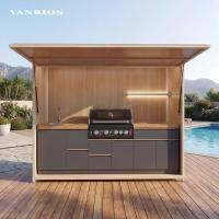 China Modular Cooking Outdoor BBQ Pod Heavy Duty Aluminum Frame And Stainless Steel Storage for sale