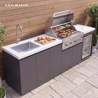 China Weatherproof Aluminum Outdoor Kitchen Bbq Set With Industrial Resistance Modular Bbq Island for sale