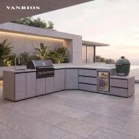 China Modular Aluminum Outdoor Kitchen Kits With High Output Gas BBQ Grill And Integrated Storage Cabinets for sale
