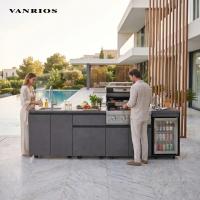 China IP67 Prefabricated Outdoor Kitchen Kits With UV Resistant Multi Module Cabinets for sale