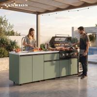 China Modular Aluminum Outdoor Kitchen Set with IP67 Waterproof Gas BBQ Grill for sale