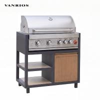 China SUS304 4 Burner Freestanding BBQ Grill Aluminum Cabinet  For Parties Durable & Stylish Cooking for sale