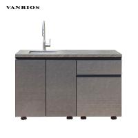 China S304 Outdoor Kitchen Stainless Steel Sink Cabinet With Soft Close Drawers And Durable Composite Panels for sale