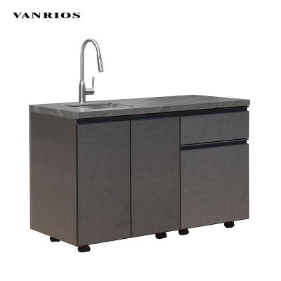 China S304 Outdoor Kitchen Stainless Steel Sink Cabinet With Soft Close Drawers And Durable Composite Panels for sale
