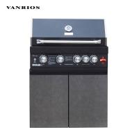 China Luxury Modular Aluminum Frame Freestanding BBQ Grill Station with 4 Burners for sale
