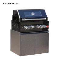 China Luxury Modular Aluminum Frame Freestanding BBQ Grill Station with 4 Burners for sale