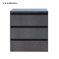 China Modern Powder Coated Outdoor Kitchen Cabinets Aluminum PVC Composite  With 3 Silent Closing Drawers for sale