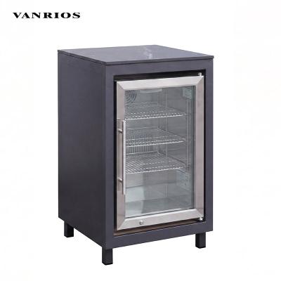 China Quiet Operation All Aluminum Beverage Cooler Cabinet 63L For Modular Outdoor BBQ Islands for sale