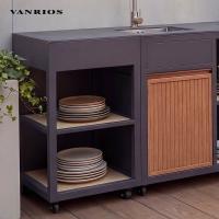 China All Aluminum Outdoor Patio Kitchen Cabinets Modular Weather Resistant for sale