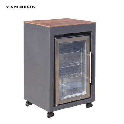 China SUS304 63L Aluminum Outdoor Refrigerator Cabinet With HPL Countertop for sale