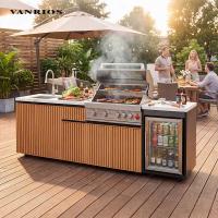 China Professional Aluminum Outdoor Kitchen Set Rust Free With Integrated Gas Grill for sale