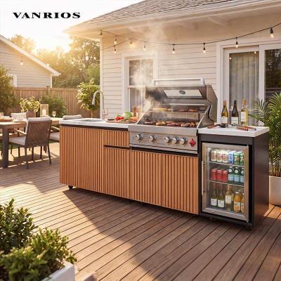 China Professional Aluminum Outdoor Kitchen Set Rust Free With Integrated Gas Grill for sale