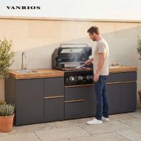 China Signature Stainless Steel Premade Outdoor Kitchen Island With Integrated Grill for sale