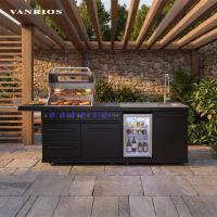 China Multi Burner Gas Grill Stainless Steel Outdoor Kitchen Island 75300 BTU Professional for sale