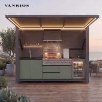 China Electric Hydraulic Lift Outdoor Kitchen Pod With Remote Controlled Aluminum Canopy for sale