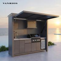 China Remote Control Electric Outdoor Bbq Pavilion With Modular Aluminum Workstation for sale