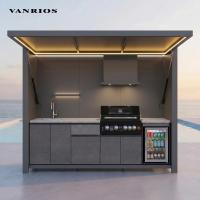 China Remote Control Electric Outdoor Bbq Pavilion With Modular Aluminum Workstation for sale
