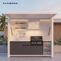 China Motorized Lift-Up Pavilion Garden Bbq Pod With Weather Protected Barbecue Cooking Station for sale
