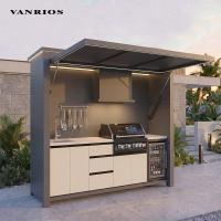China Hospitality Outdoor BBQ Pod With Integrated Four Burner Gas Grill for sale
