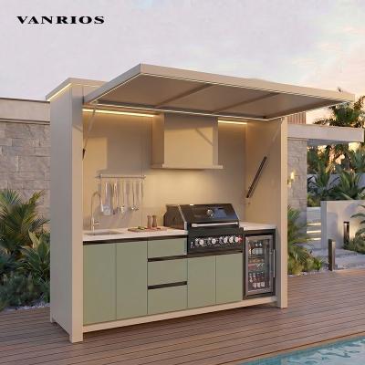 China UV Stable Outdoor Bbq Pods For Sale With Integrated Refrigeration Storage for sale