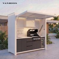 China Convertible Outdoor BBQ Pod with Automated Hydraulic Lift Up Canopy for sale