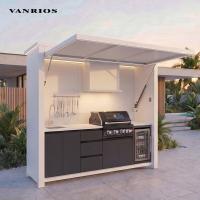 China Convertible Outdoor BBQ Pod with Automated Hydraulic Lift Up Canopy for sale