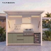 China Complete Outdoor Cooking Station Built In Refrigerator And S304 Grill for sale