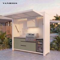 China Complete Outdoor Cooking Station Built In Refrigerator And S304 Grill for sale