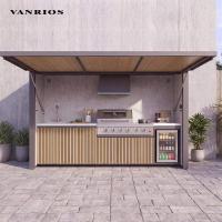 China Piezo ignition Outdoor BBQ Pod With Shed Aluminum Cabinet Doors And S304 Grill System for sale
