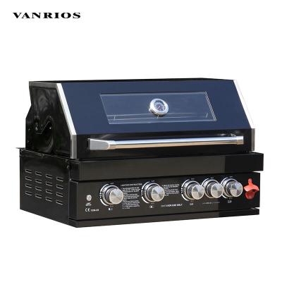 China SUS304 Stainless Steel Built In 4 Burner Grill with Rear Burner for sale