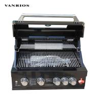 China SUS304 Stainless Steel Built In 4 Burner Grill with Rear Burner for sale