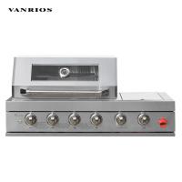 China Commercial Stainless Steel Built In Natural Gas Grills 4 Burner With Side & Rear Burners for sale