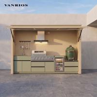 China Versatile Outdoor barbeque pod with Professional Gas Grill & 21 Inch Ceramic Egg Grill for sale