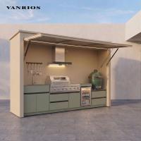 China Versatile Outdoor barbeque pod with Professional Gas Grill & 21 Inch Ceramic Egg Grill for sale