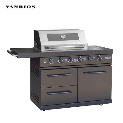 China Professional Stainless Steel Grill Cabinet Unit With Multi-Burner Gas Grill for sale