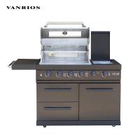 China Professional Stainless Steel Grill Cabinet Unit With Multi-Burner Gas Grill for sale