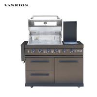 China Professional Stainless Steel Grill Cabinet Unit With Multi-Burner Gas Grill for sale