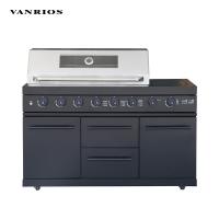 China Executive Freestanding BBQ Grill Cabinet Unit With Professional 8-Zone Gas Cooking System for sale