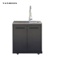 China Professional Outdoor Sink Cabinet Unit With Pull Out Faucet & Double Storage for sale