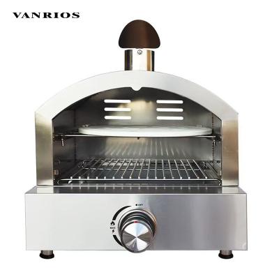 China Compact Stainless Steel Tabletop Gas Pizza Oven Durable 330 × 340 Mm for sale