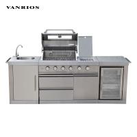 China All Stainless Steel Modular Outdoor Grill Islands Freestanding For Hotels Resorts for sale