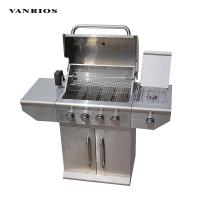 China All Stainless Steel Mobile Freestanding BBQ Grill Cabinet With Side Burner for sale
