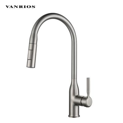 China Stainless Steel Pull Out Faucet With 360° Rotation For Outdoor Kitchen for sale