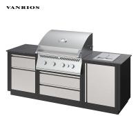 China Stainless Steel Modular Outdoor Grill Kitchen Island Flame Safety Piezo Ignition for sale
