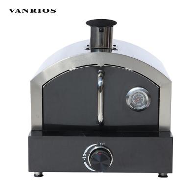 China Black Powder Coated Tabletop Gas Pizza Oven Outdoor Bbq Pizza Oven OEM ODM for sale