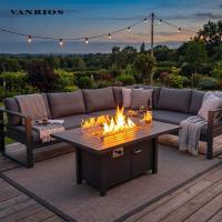 China Modern Aluminum Fire Pit Table with SUS304 Burner System for sale
